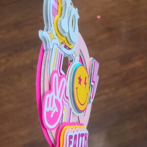 Groovy Cake Topper, Preppy - Etsy