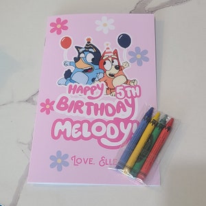 Bluey Coloring Book, Pink - Etsy