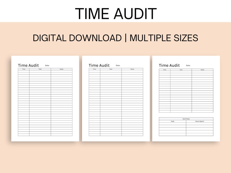 Time Tracker | Printable Time Tracker | Time Tracker Spreadsheet | Time ...