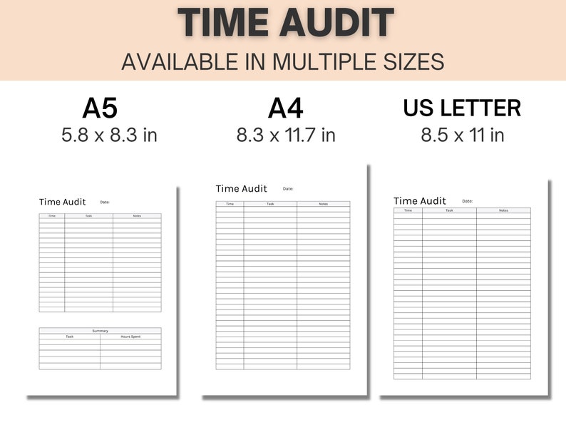 Time Tracker | Printable Time Tracker | Time Tracker Spreadsheet | Time ...
