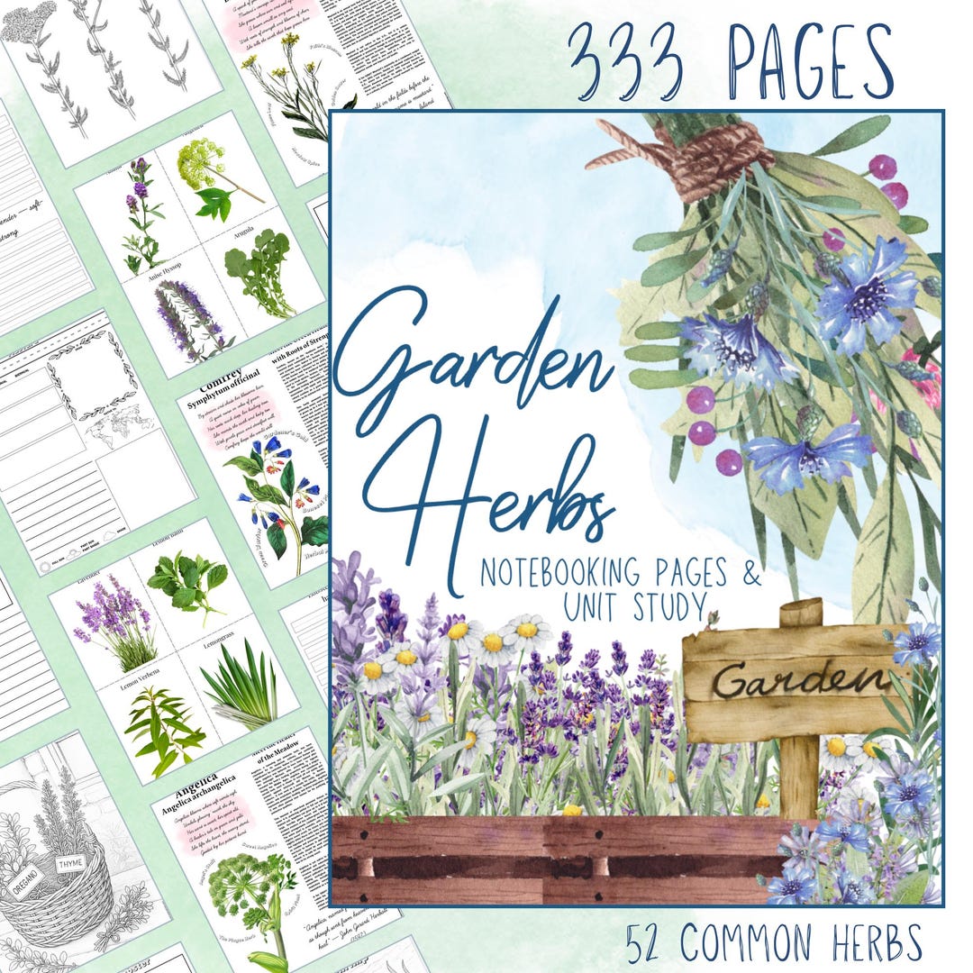 Garden Herbs Homeschool Unit Study: Open and Go Botany Curriculum ...