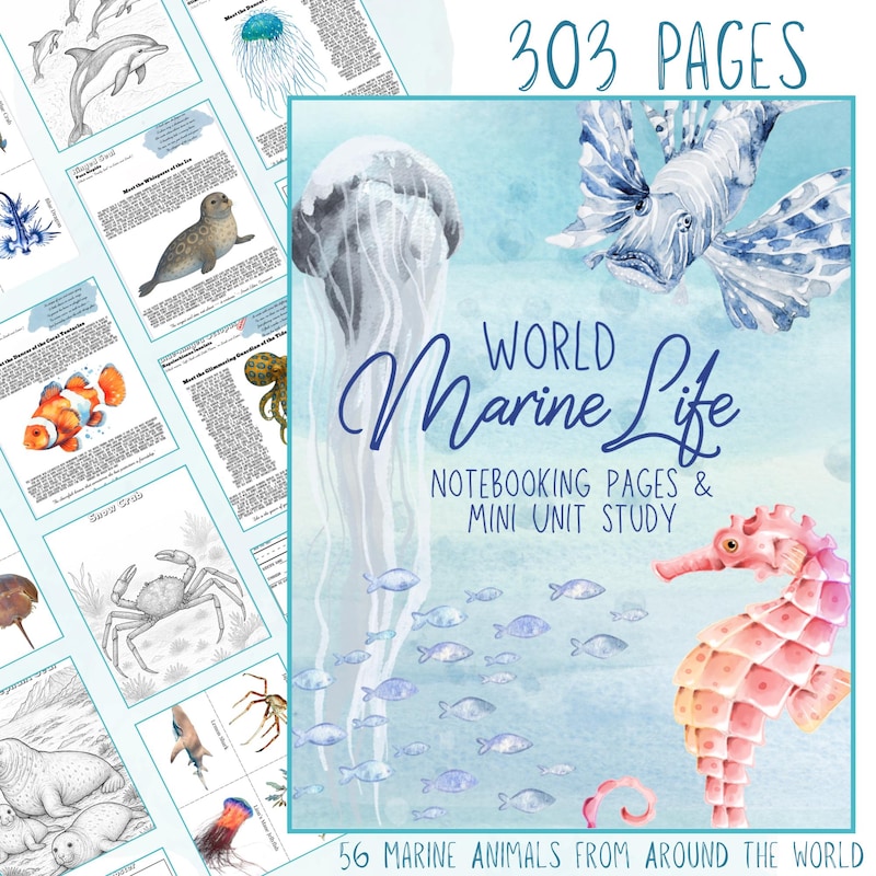 Marine Biology Coloring - Etsy UK