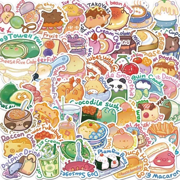 Cute Food Stickers - Etsy