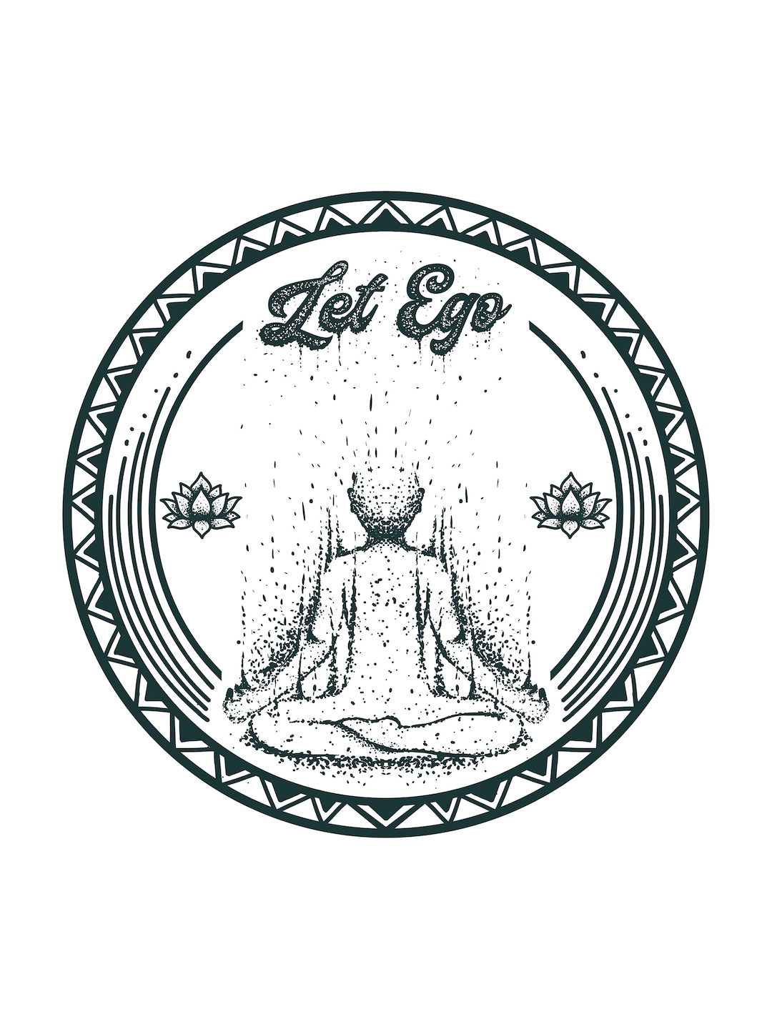 Spiritual Meditation Sticker - Let Go of Your EGO 3''x3'' - Etsy