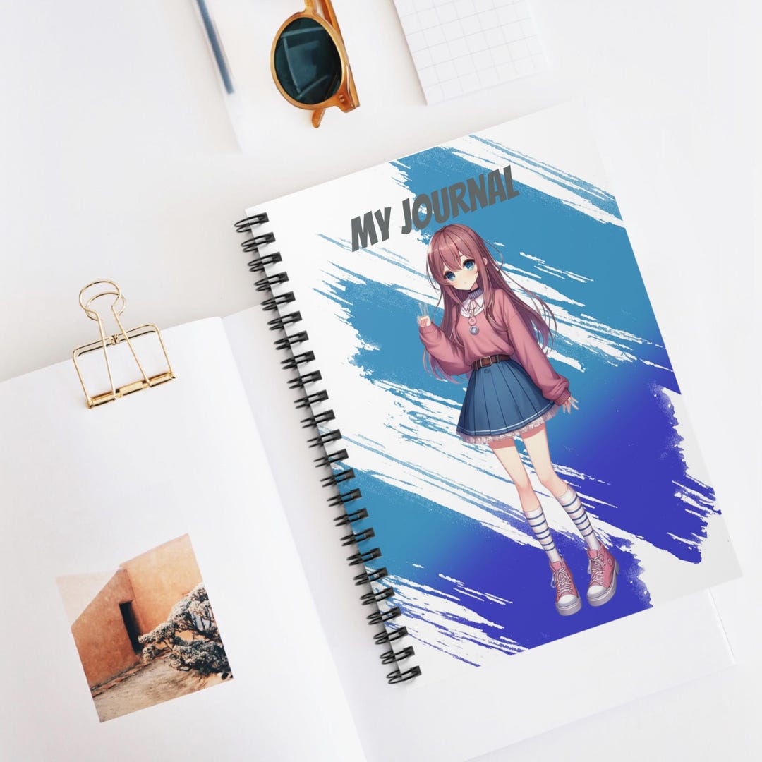 Custom Anime Notebook Ruled Line , Anime Personalized Gift - Etsy
