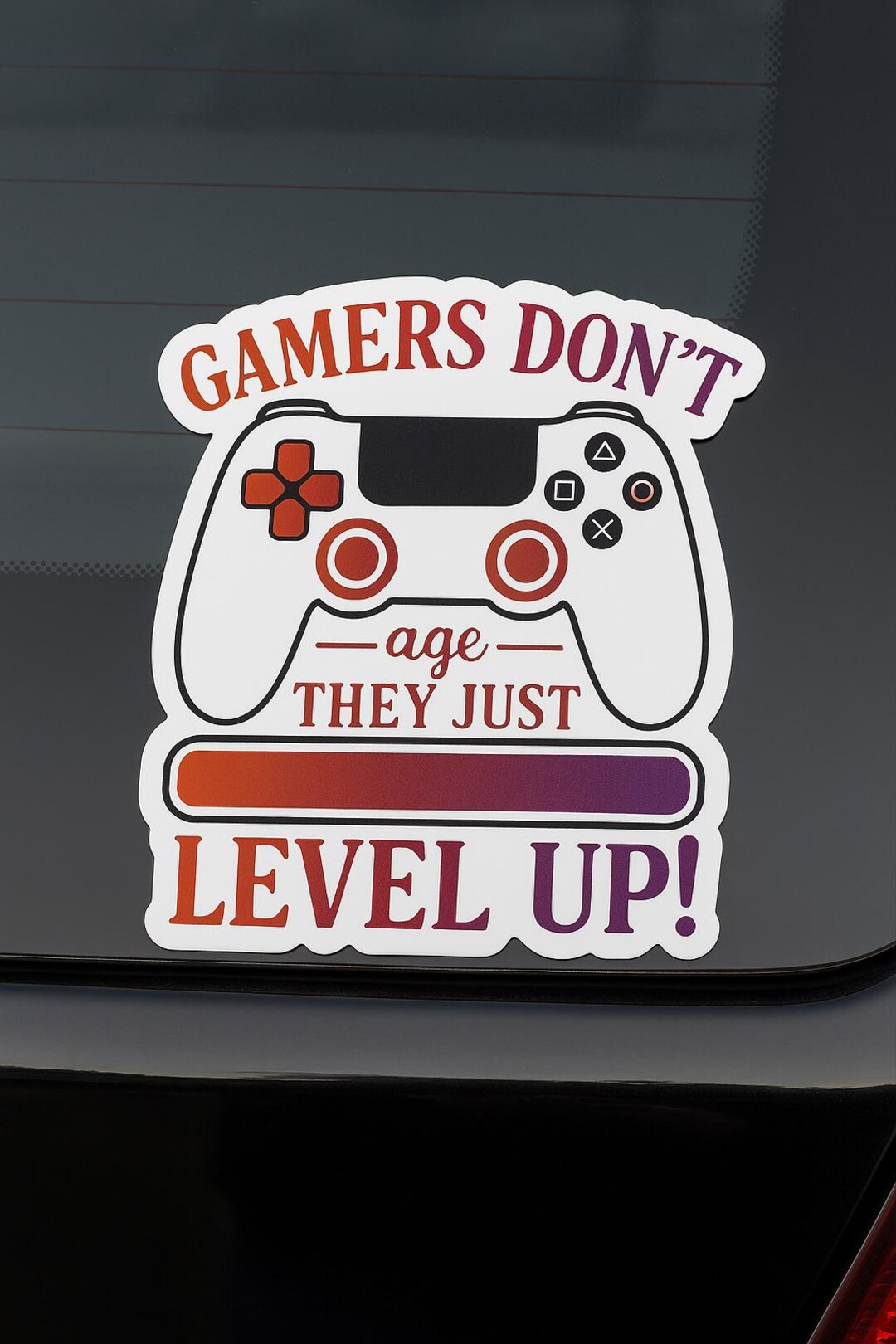 Gamers Don't Age Stickers, Video Game Decals, Gamer Gifts, Level up ...