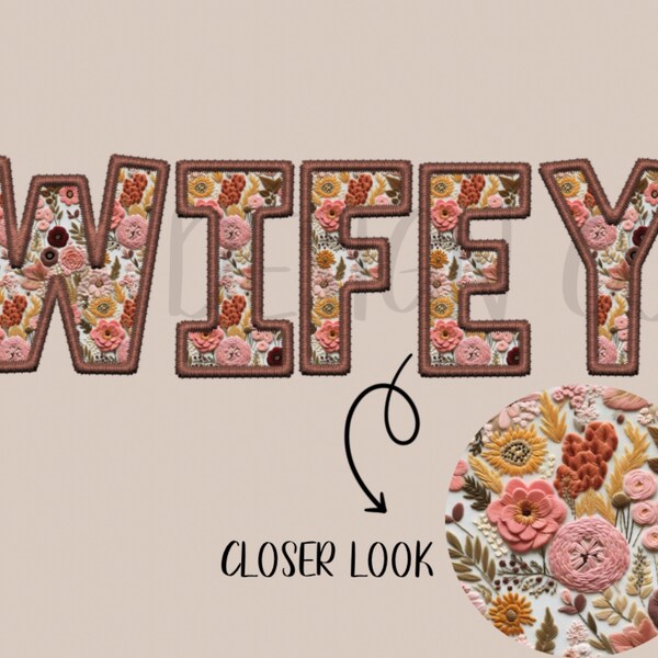 Faux Embroidery Font - Etsy