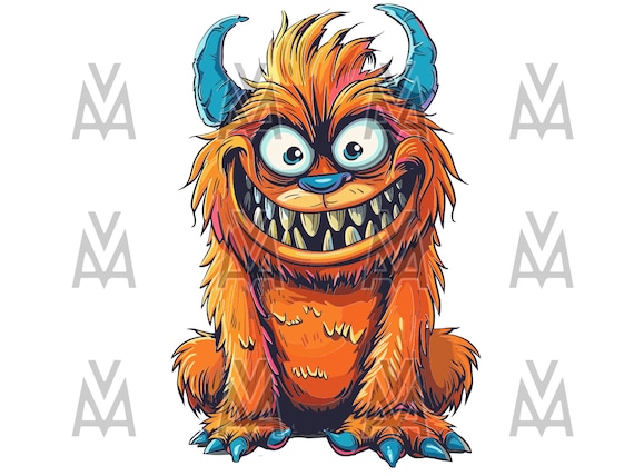 Orange Monster Clipart