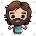 Adorable Cute Chibi Style Jesus Christ, PNG, SVG, Vector, T-shirt ...