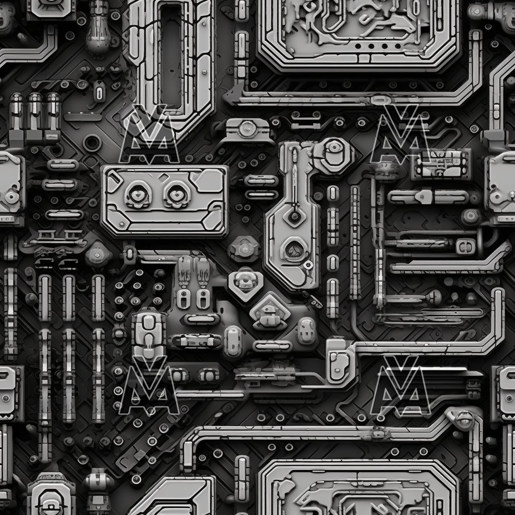 Science Fiction Space Seamless Tiles Background Texture Design Bundle ...