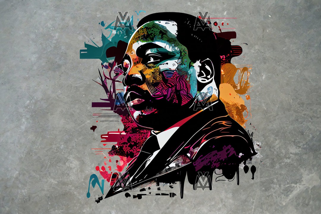 MLK Martin Luther King Graffiti Style Artwork High Resolution ...