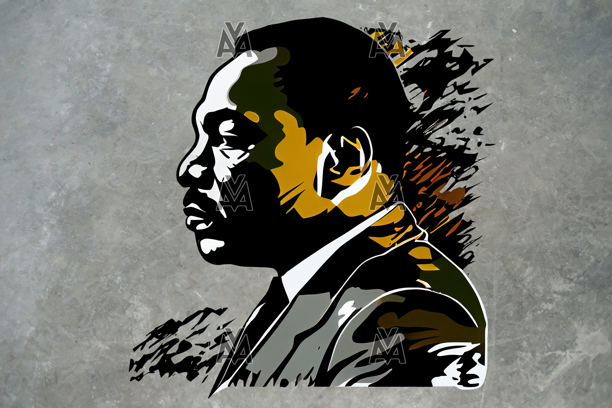 MLK Martin Luther King Graffiti Style Artwork High Resolution ...