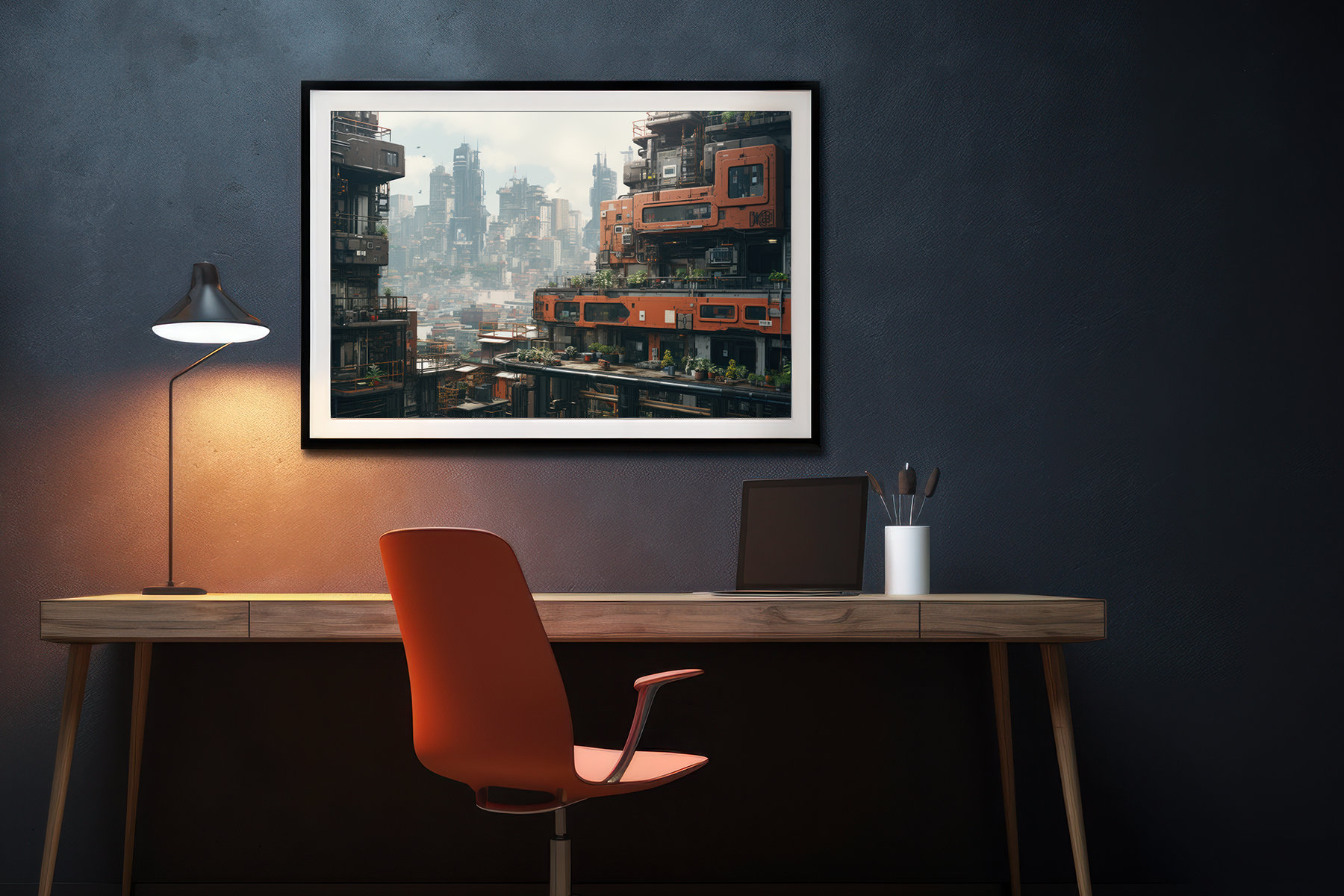 Retro Futuristic Poster, Futuristic City Wall Art, Cyberpunk Poster ...