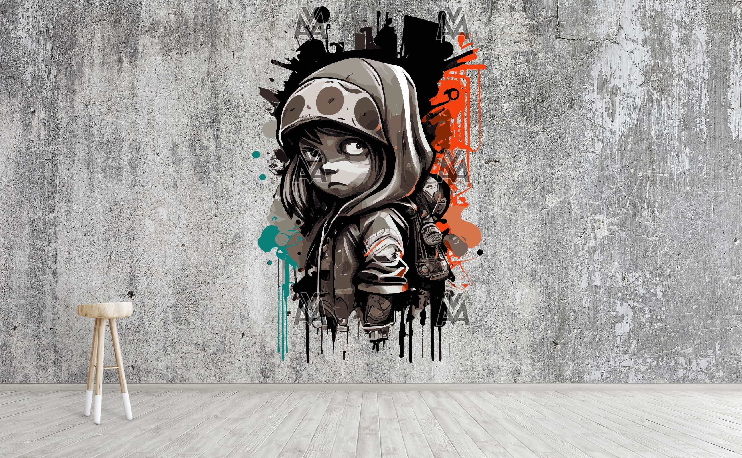 Urban Hacker Girl Street Graffiti Style SVG Graphic Ultra High ...
