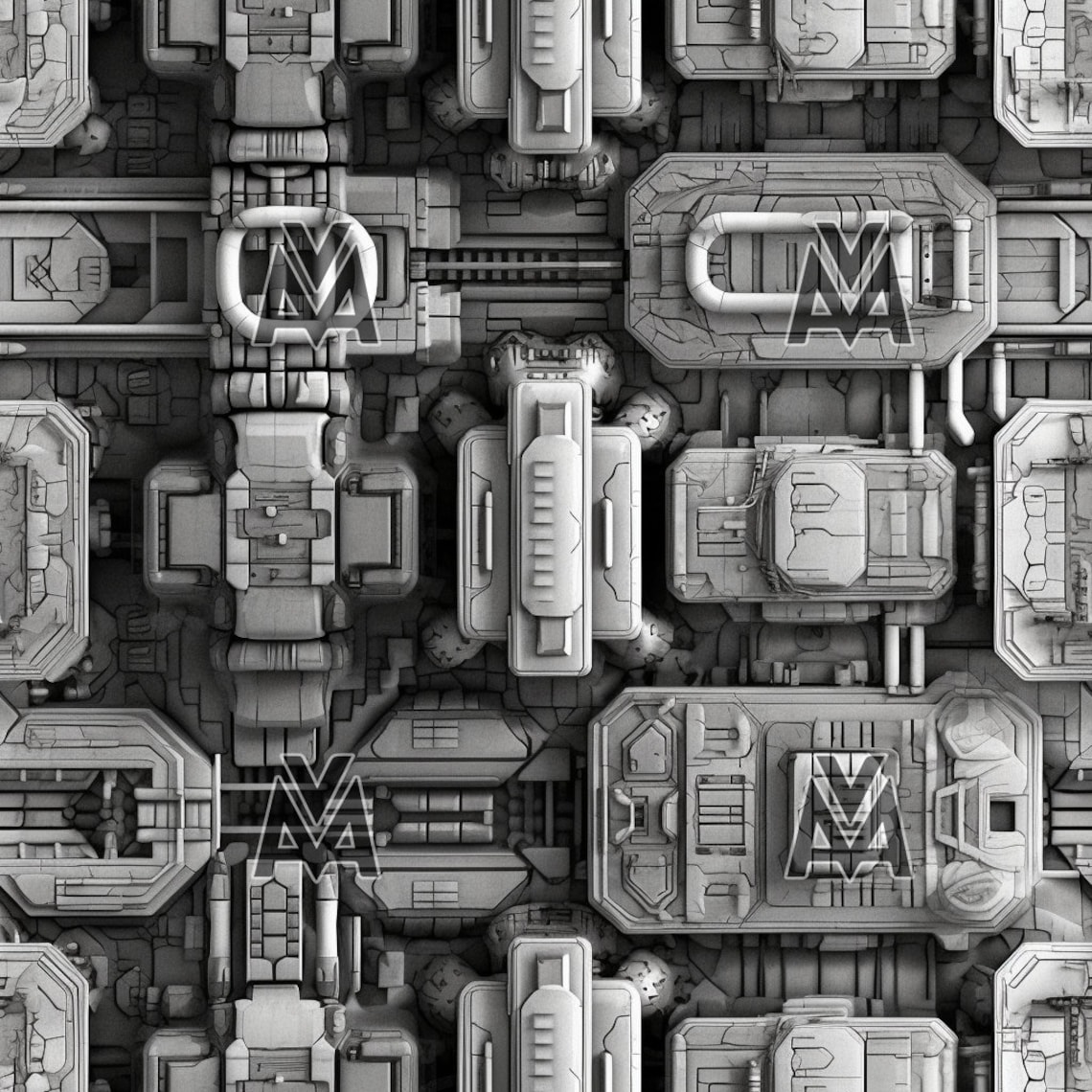 Science Fiction Space Seamless Tiles Background Texture Design Bundle ...