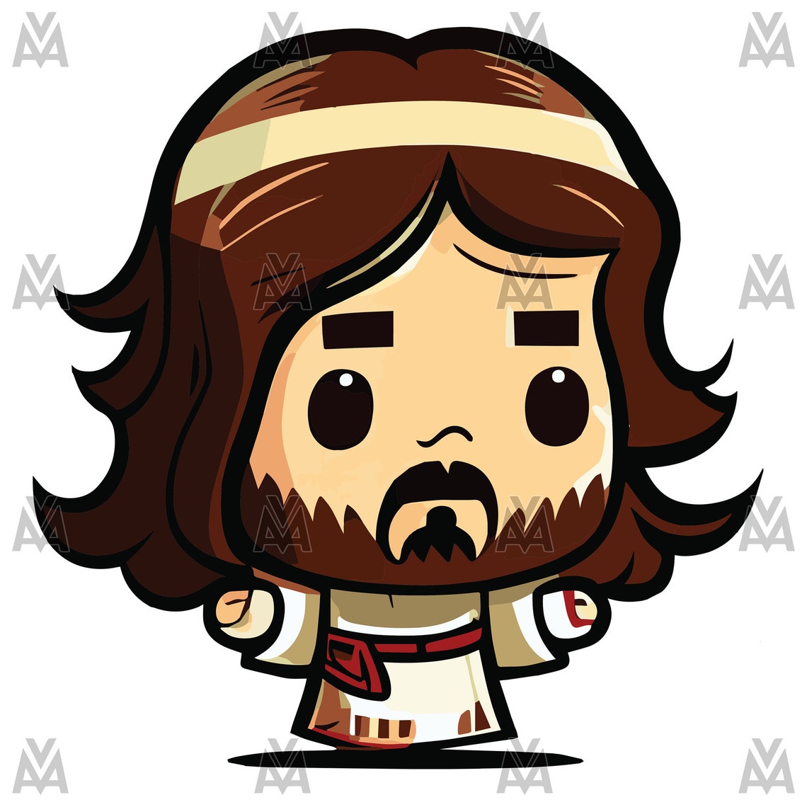 Adorable Cute Chibi Style Jesus Christ, PNG, SVG, Vector, T-shirt ...