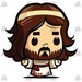 Adorable Cute Chibi Style Jesus Christ, PNG, SVG, Vector, T-shirt ...