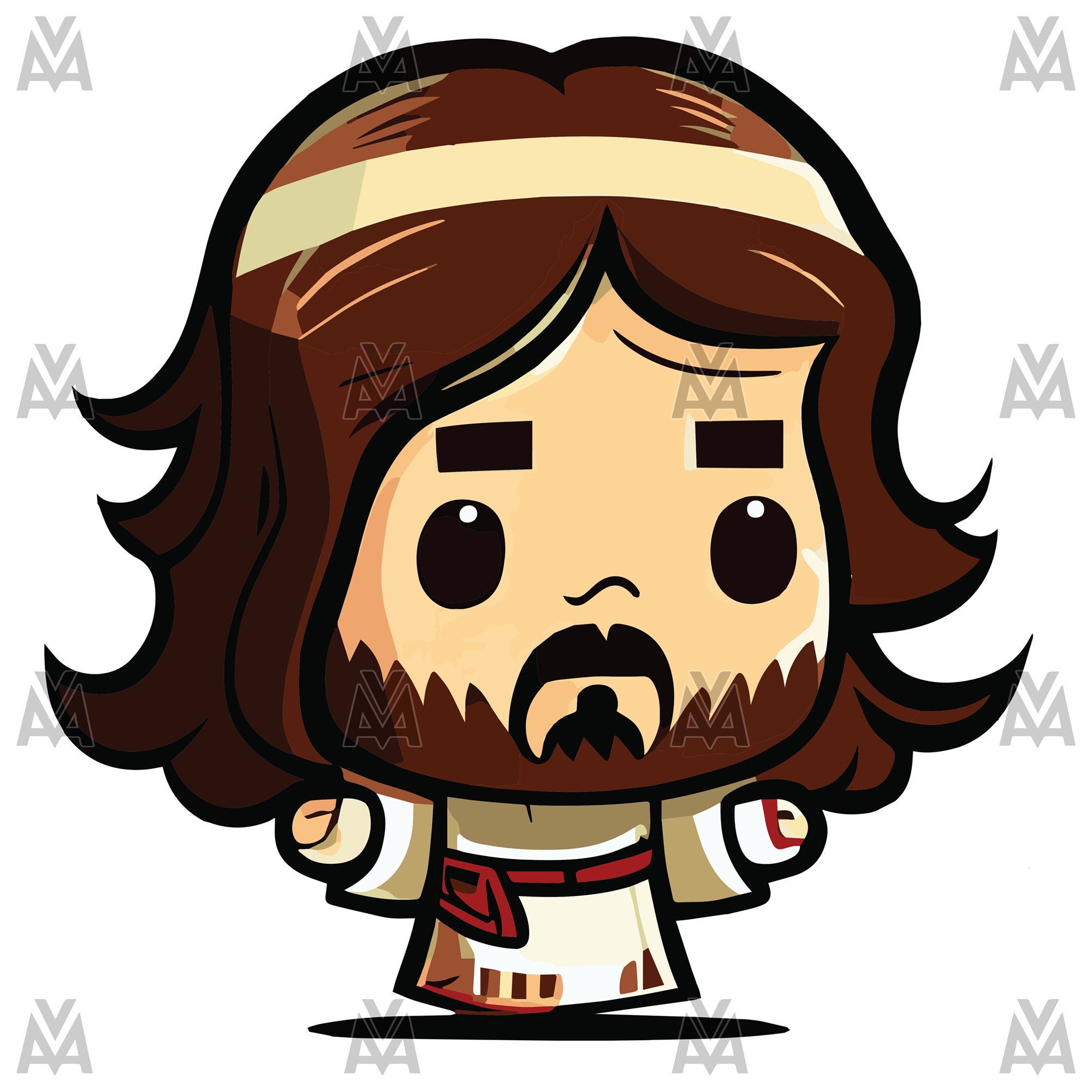 Adorable Cute Chibi Style Jesus Christ, PNG, SVG, Vector, T-shirt ...
