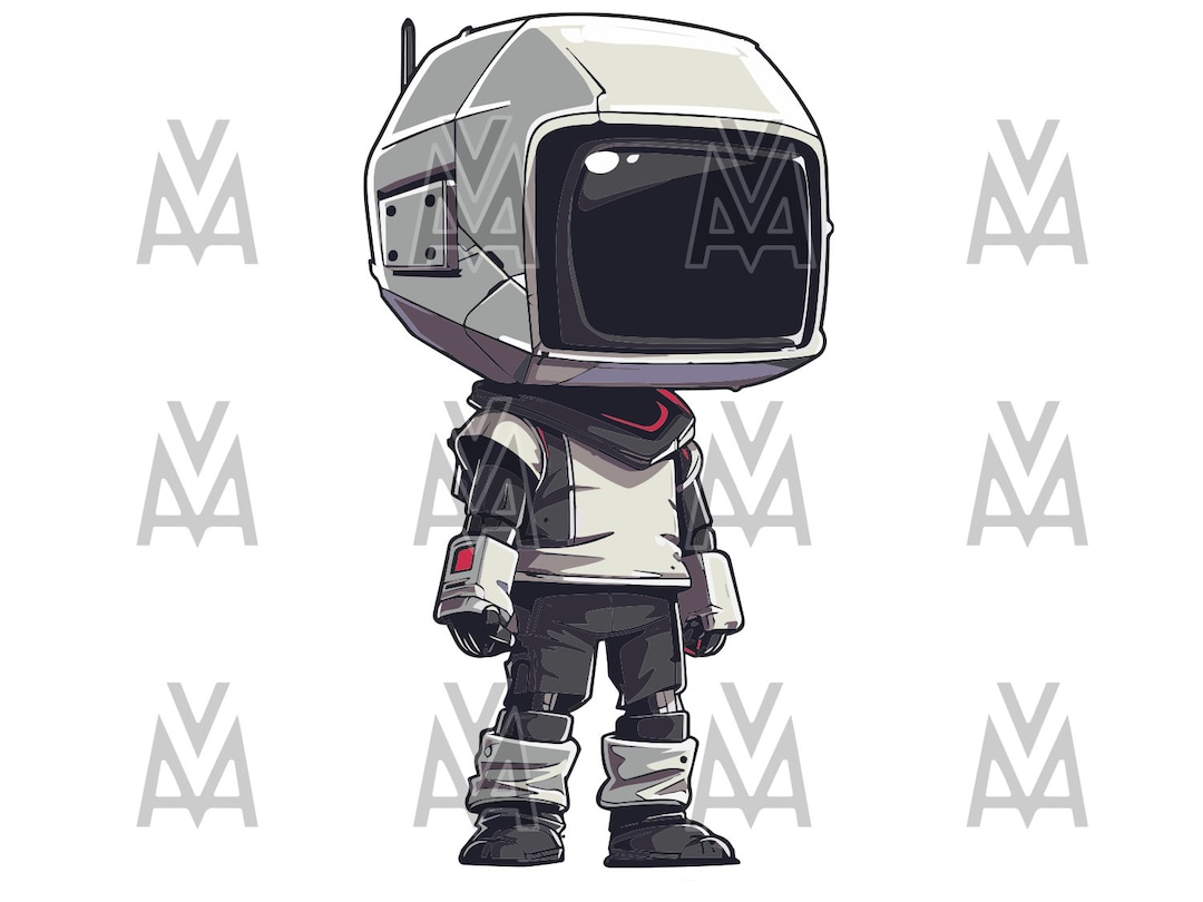 TV Robot Tv Head Android Cute Svg Scalable Vector Illustration Adorable ...