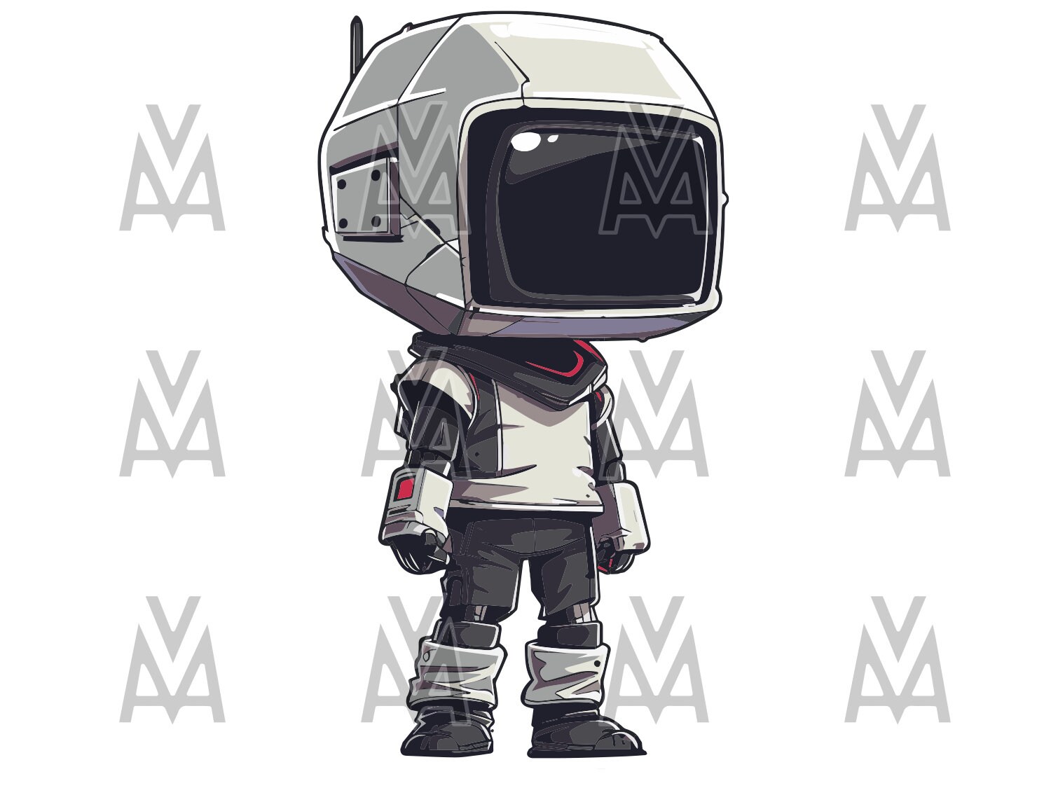 TV Robot Tv Head Android Cute Svg Scalable Vector Illustration Adorable ...
