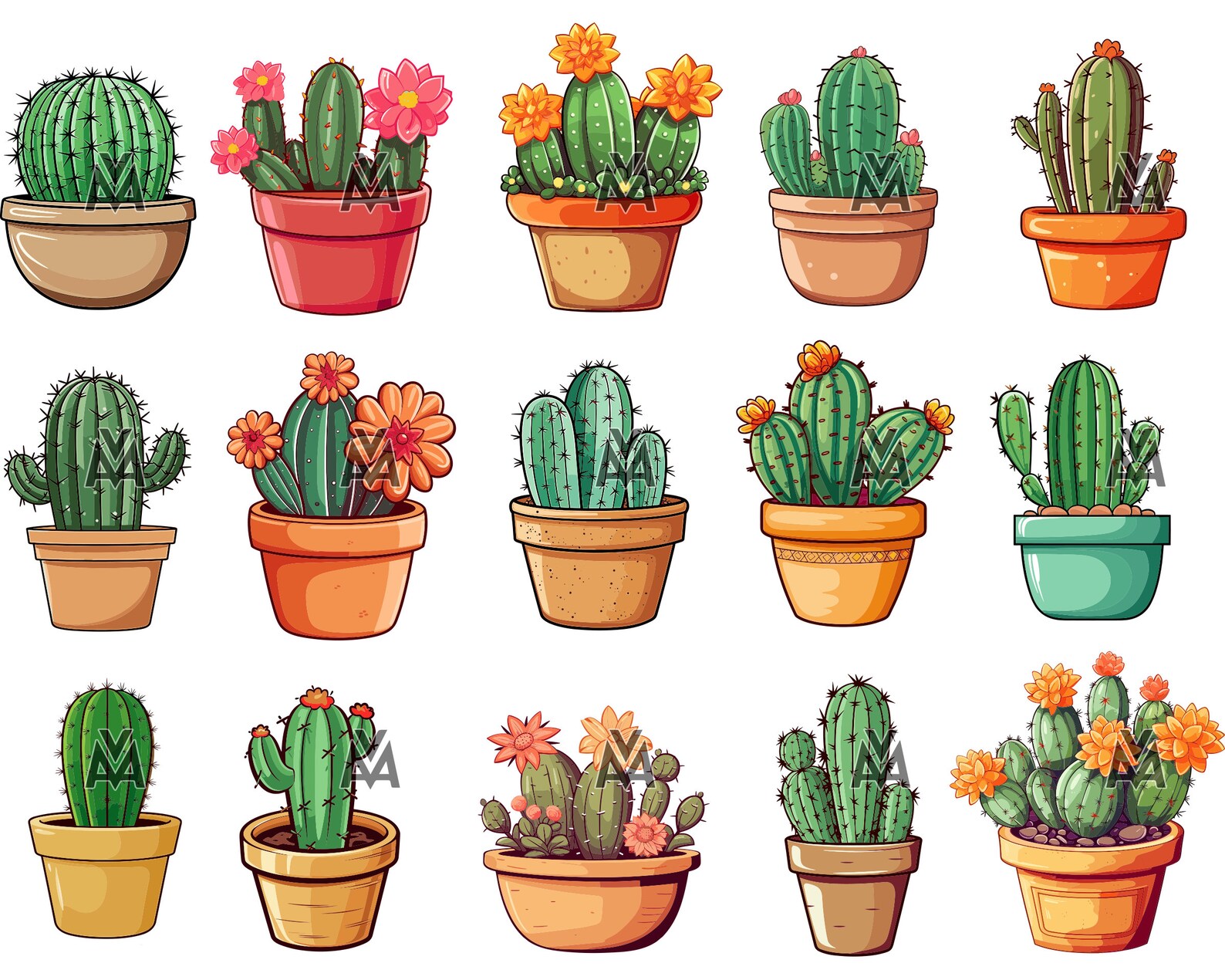 Cactus Cacti Design Bundle Design Pack Vector Svg Scalable Dtg ...