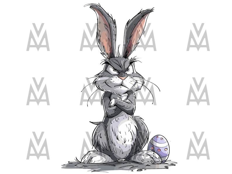 Easter Bunny Angry Bunny Funny Bunny, Svg Dtg Scalable Vector Graphic ...