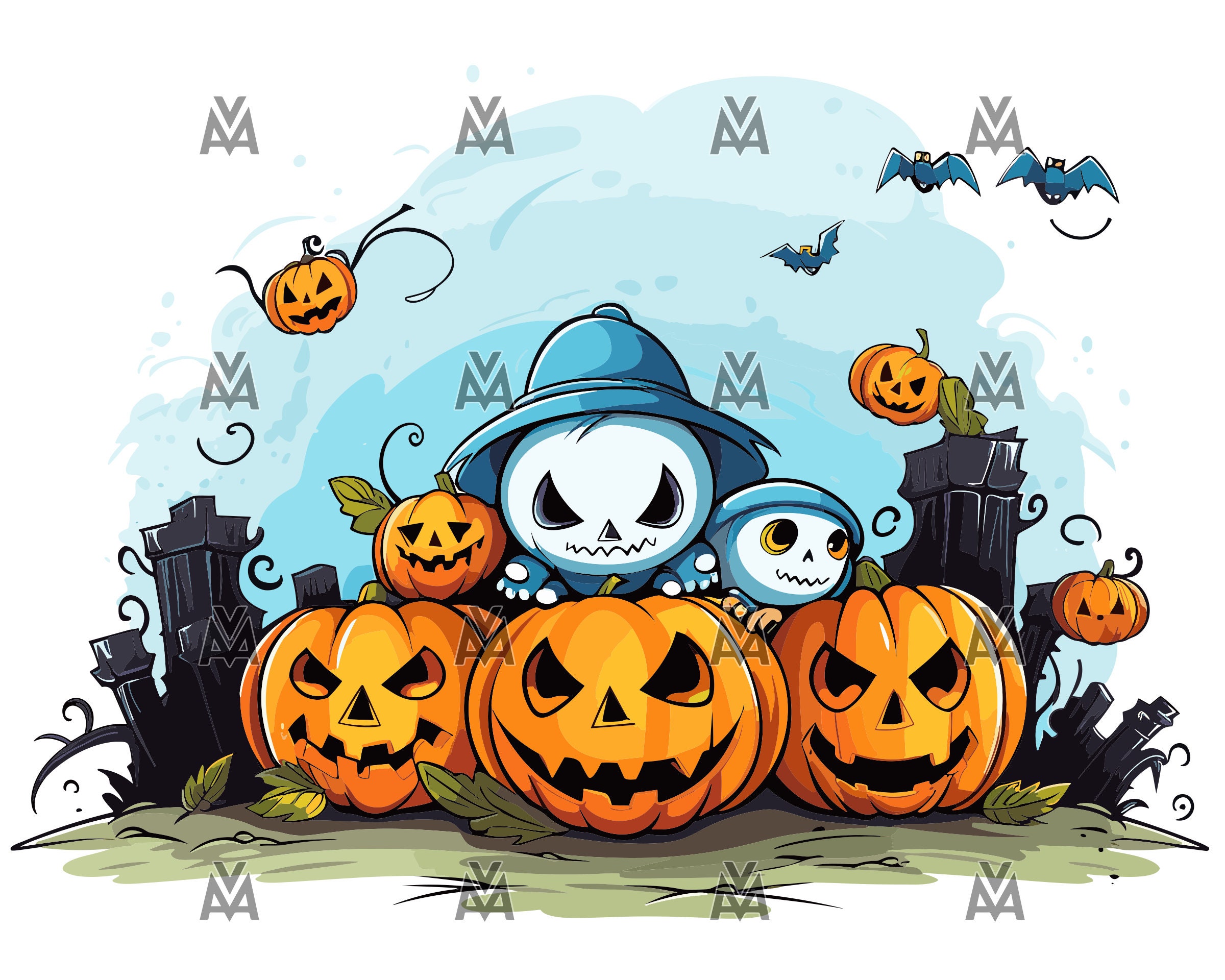 Halloween Design Bundle Halloween Set Spooky Seasonal Fall Scalable ...