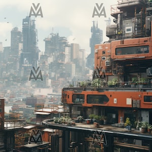 Retro Futuristic Poster, Futuristic City Wall Art, Cyberpunk Poster ...