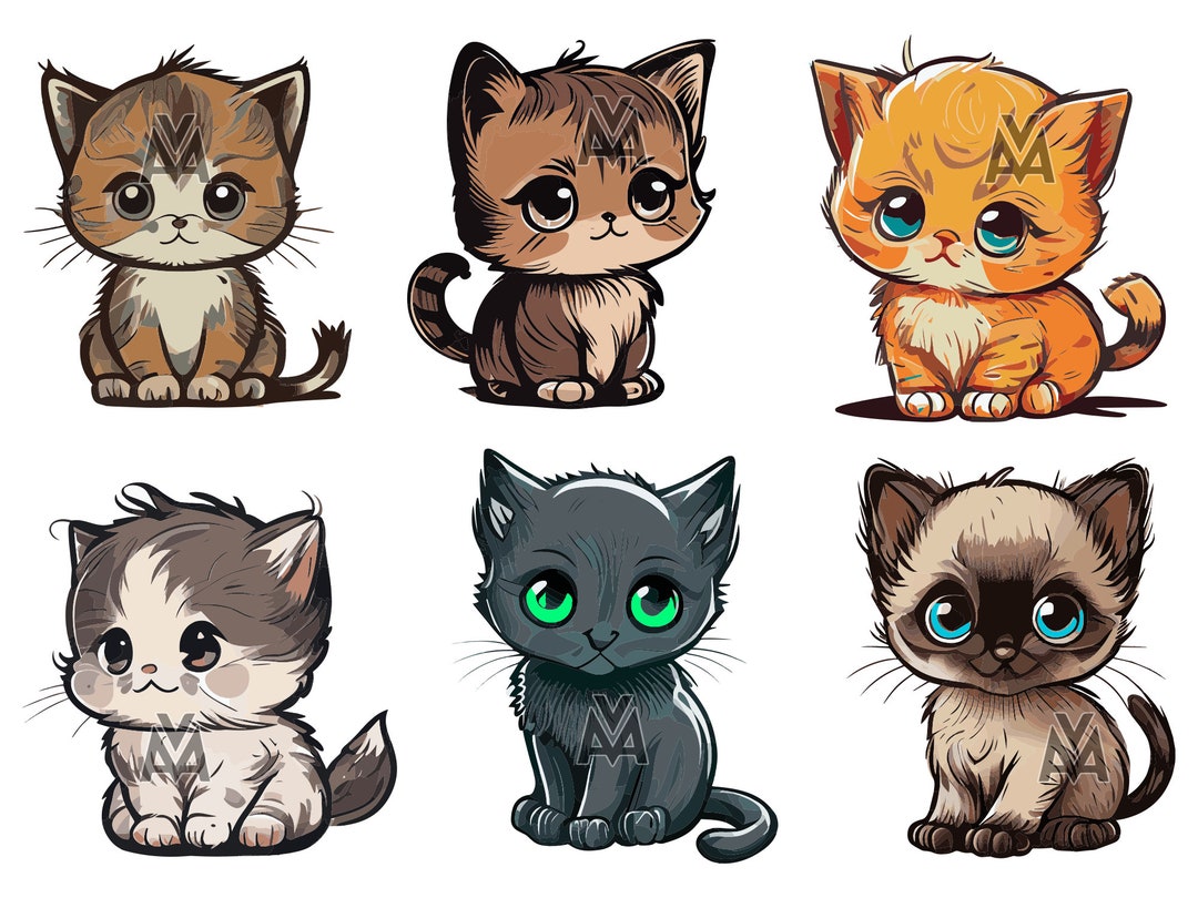 Kittens Design Bundle Svg Dtg Adorable Baby Cats Scalable Vector Art - Etsy