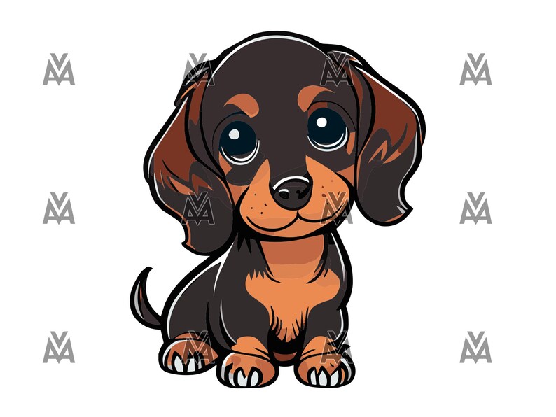 Dachshund Puppies, SVG, PNG, Vector, Cute Weiner Dog Adorable Dogs ...