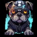Cyber Bulldog, Bully, Cyberpunk Bulldog, Baby Bulldog, Svg Dtg Scalable ...