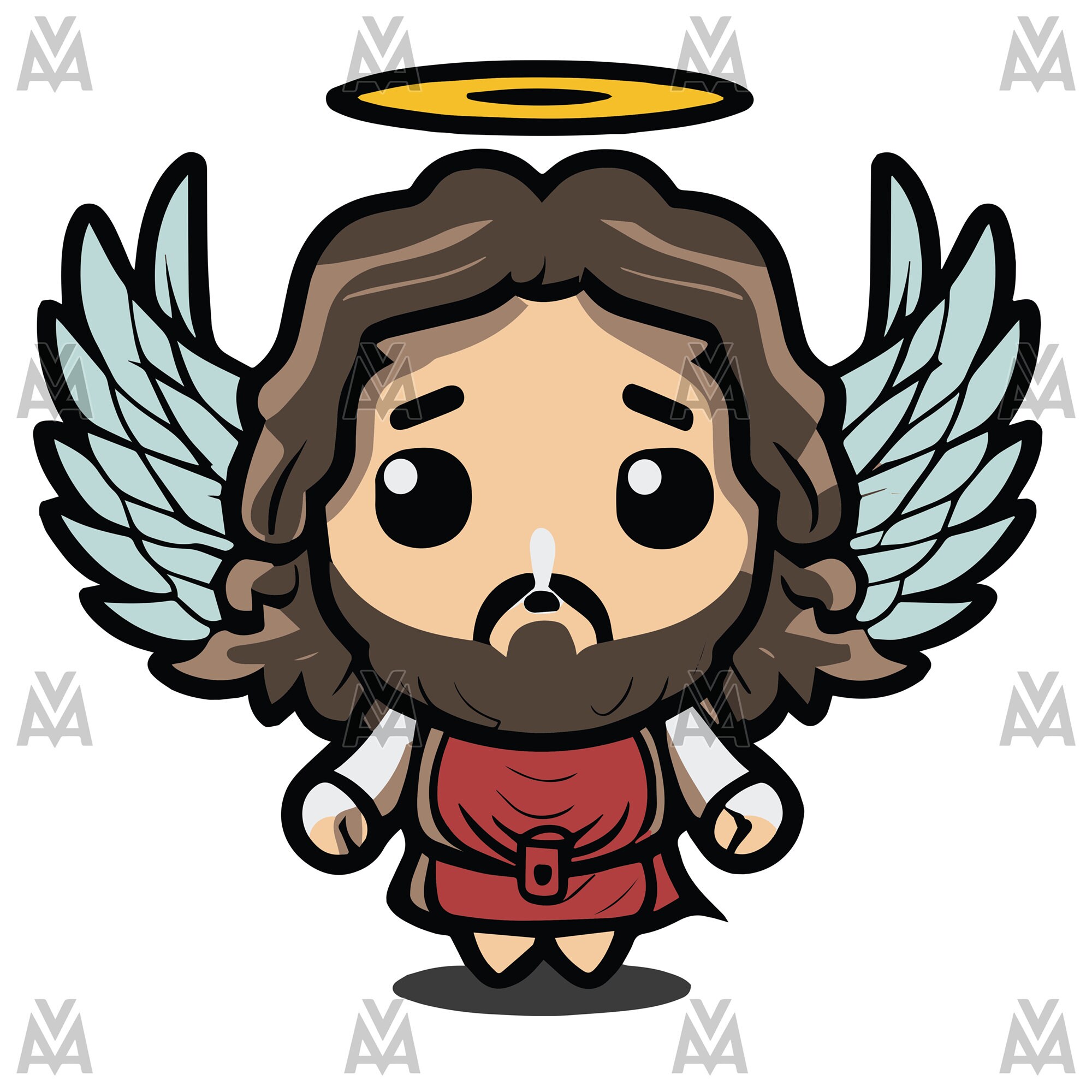 Adorable Cute Chibi Style Jesus Christ, PNG, SVG, Vector, T-shirt ...