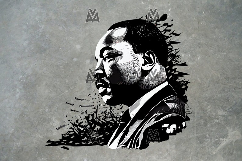 MLK Martin Luther King Graffiti Style Artwork High Resolution ...