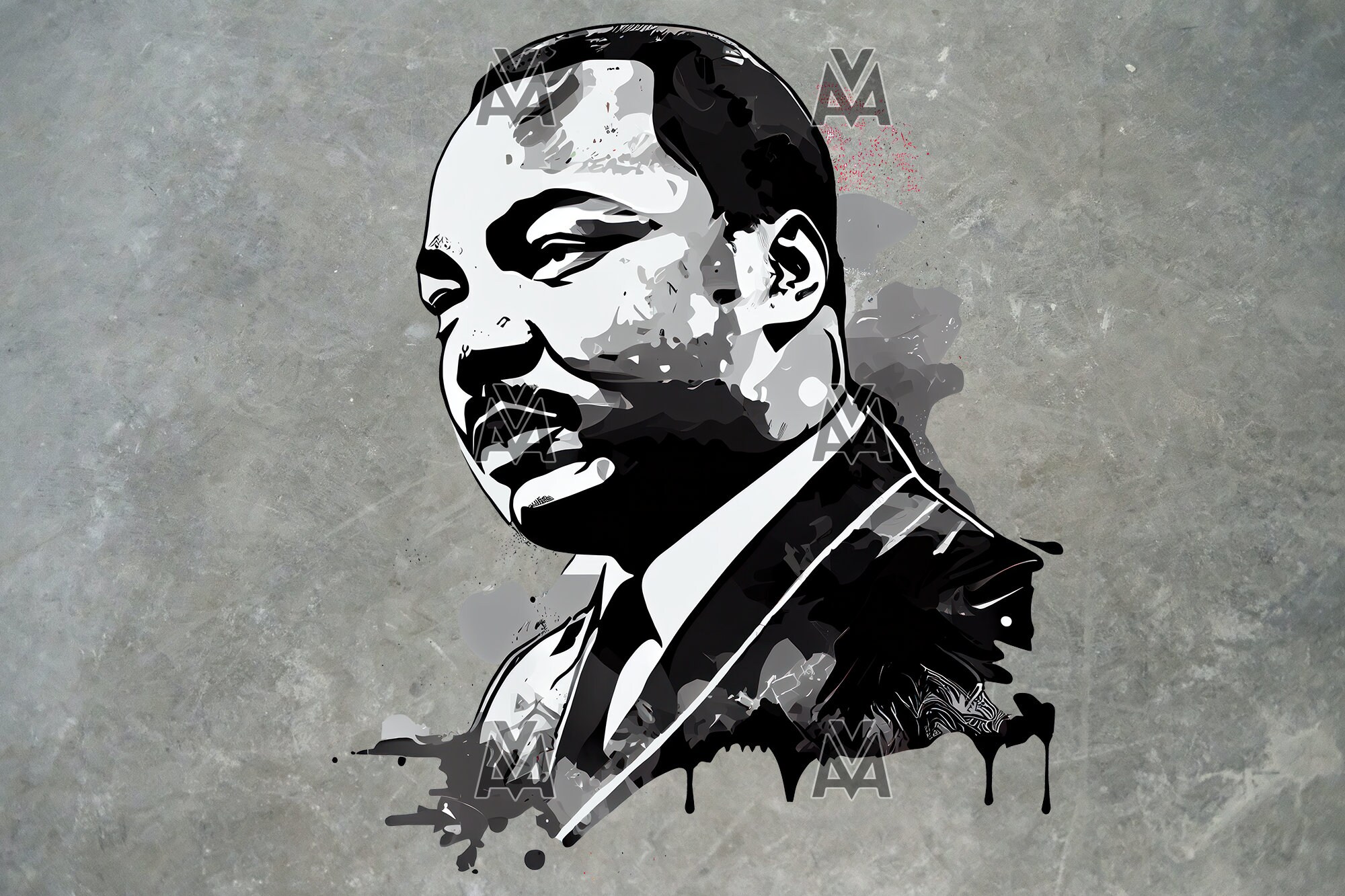 MLK Martin Luther King Graffiti Style Artwork High Resolution ...
