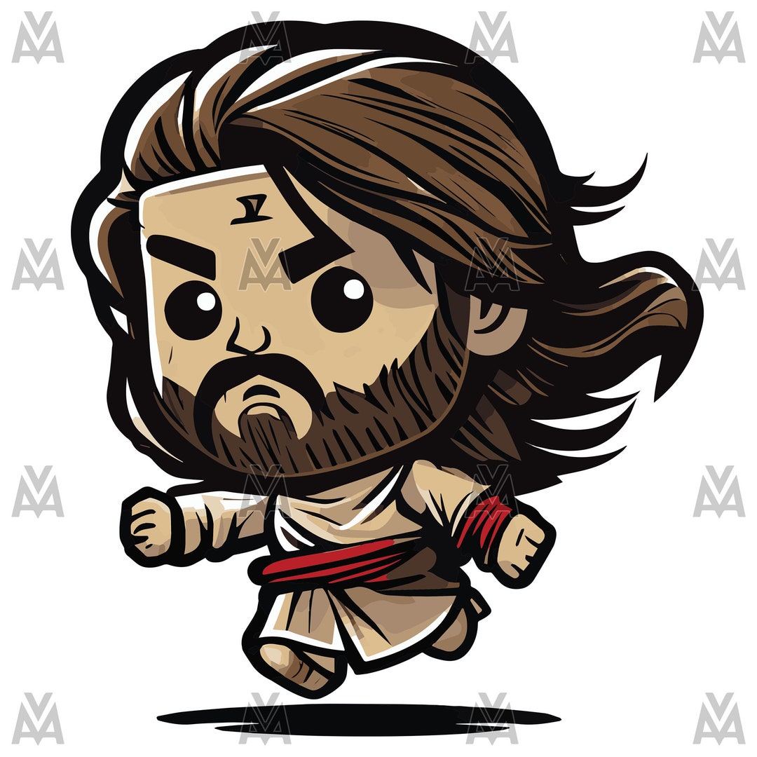 Adorable Cute Chibi Style Jesus Christ, PNG, SVG, Vector, T-shirt ...