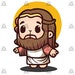Adorable Cute Chibi Style Jesus Christ, PNG, SVG, Vector, T-shirt ...