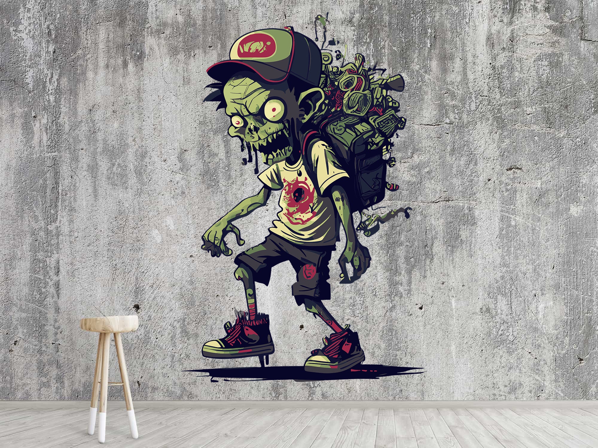 Zombie Comic Style SVG DTG High Resolution Transparent PNG Vector ...