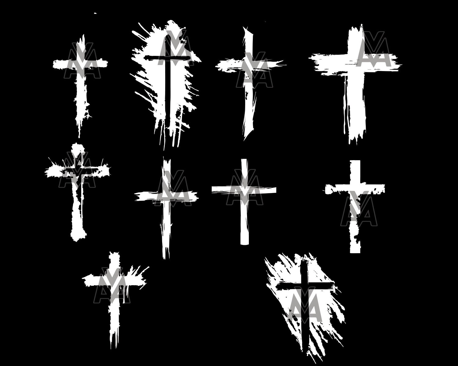 Distressed Cross Bundle Svg, Cross Bundle Svg, Grunge Cross Svg, Cross ...