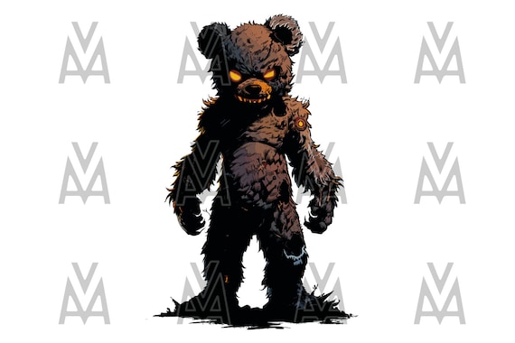 Dibujo De Oso De Peluche Aterrador Este Maldito Oso Diabólico Está