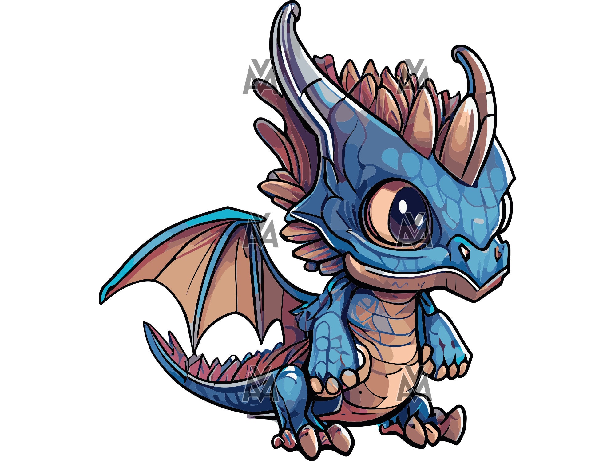 Baby Dragons SVG DTG Vector Scalable Graphic Cute Dragons Adorable - Etsy