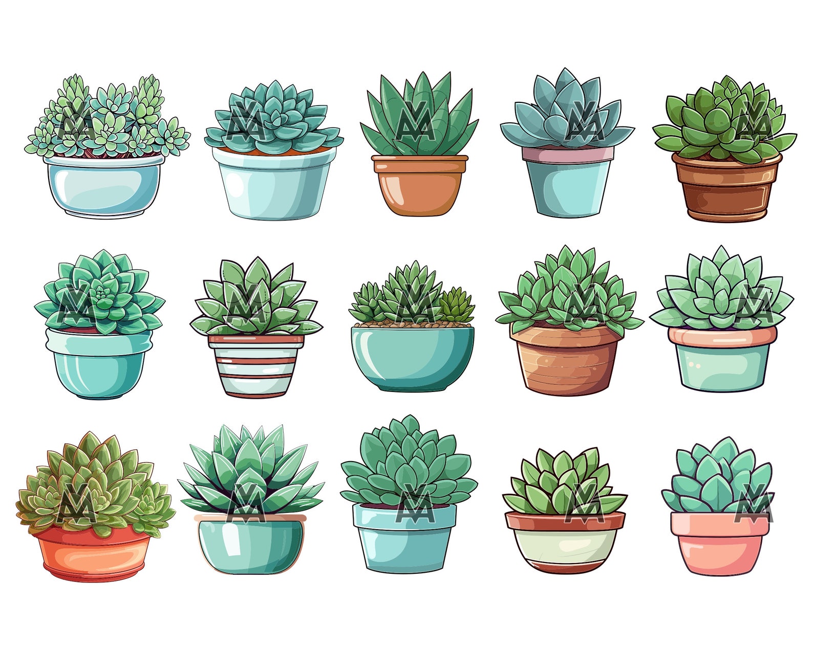 Succulents Succulent Design Bundle Design Pack Vector Svg Scalable Dtg ...