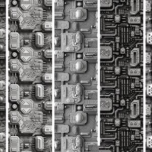 Science Fiction Space Seamless Tiles Background Texture Design Bundle ...