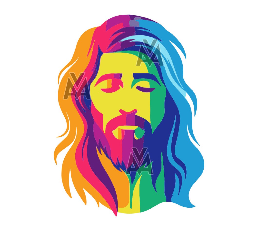 Lgbtqia Inclusive Jesus, Jesus Christ Rainbow Inclusive Savior Lord ...