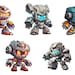 Robots SVG DTG Cute Cartoon Chibi Style Robots Scalable Vector Graphics ...