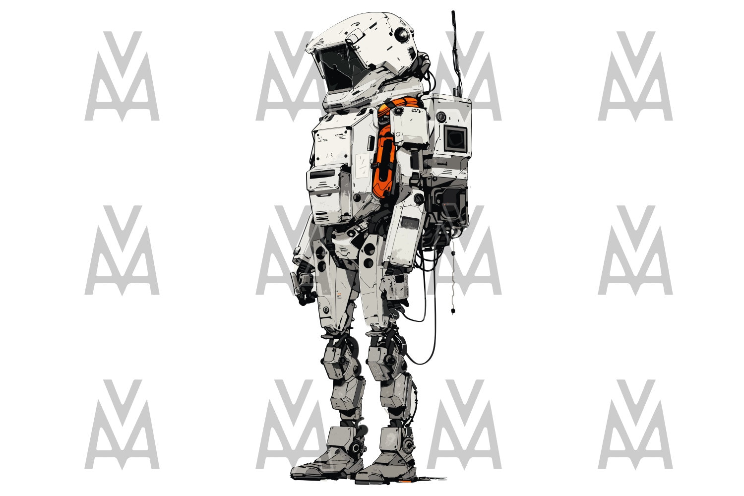 Robot Futuristic Advanced Android Svg Dtg Vector Graphic Illustration ...