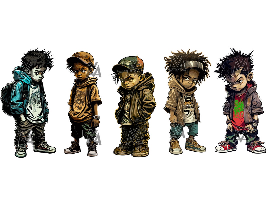 Street Kids Svg Design Bundle Dtg Vector Boys From the Hood Scalable - Etsy