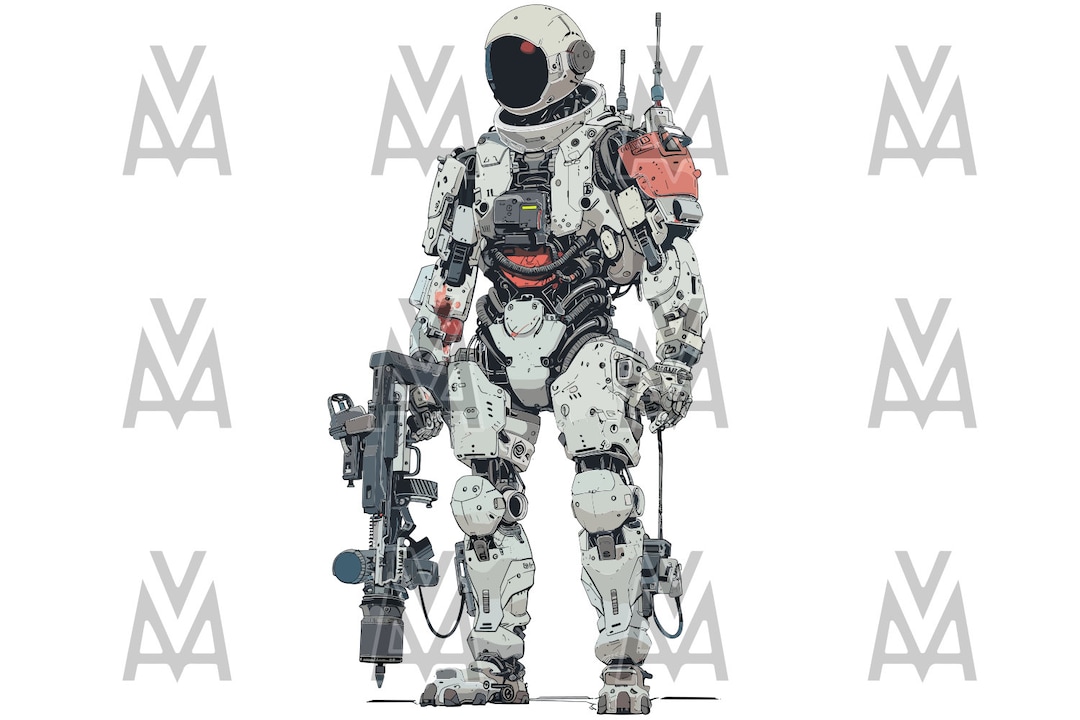 Robot Trooper Android Soldier Bot Svg Dtg Vector Graphic Illustration ...