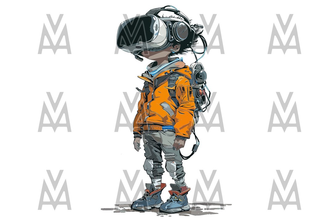 Vr Kid Virtual Reality Svg Dtg Vector Graphic Illustration Artwork ...