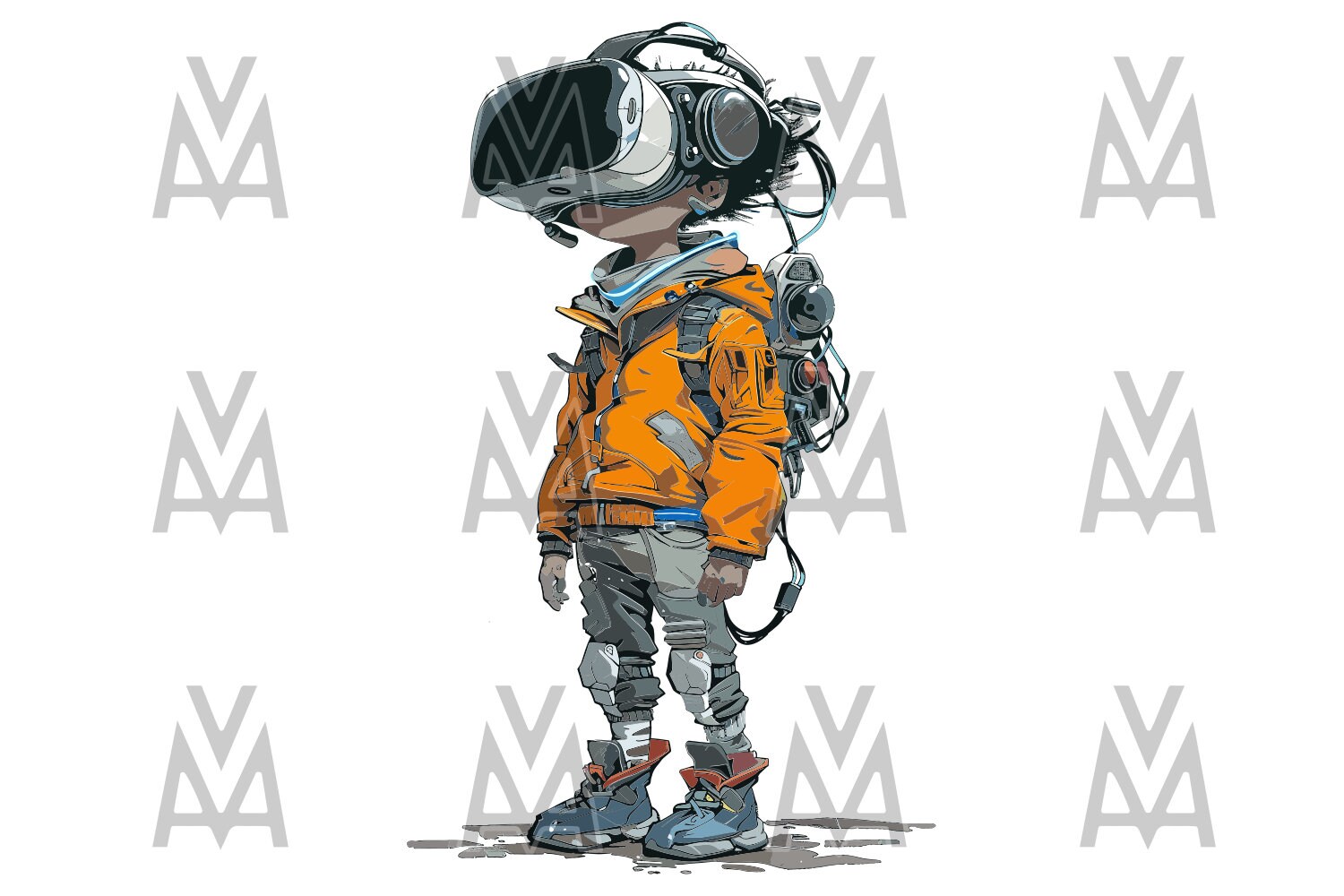 Vr Kid Virtual Reality Svg Dtg Vector Graphic Illustration Artwork ...