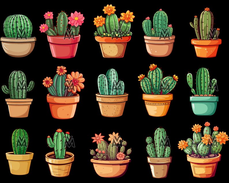 Cactus Cacti Design Bundle Design Pack Vector Svg Scalable Dtg ...